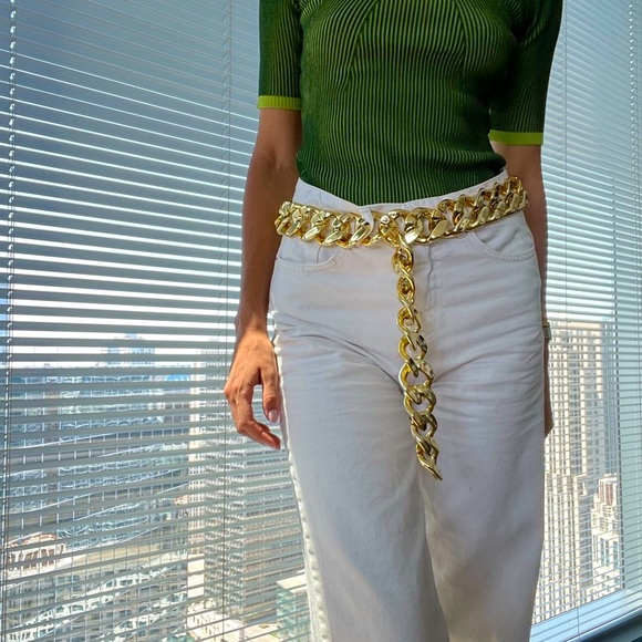 gold | Accessories | Chanel Style Gold Chain Link Belt | Poshmark